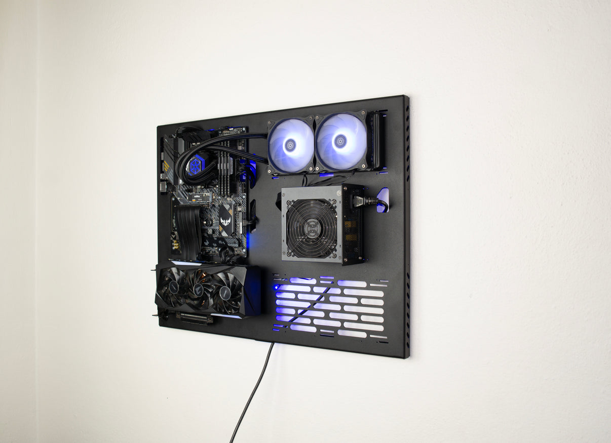 Wall Computer Dual Radiator, Wall Computer, Open Air Computer Case, Co ...