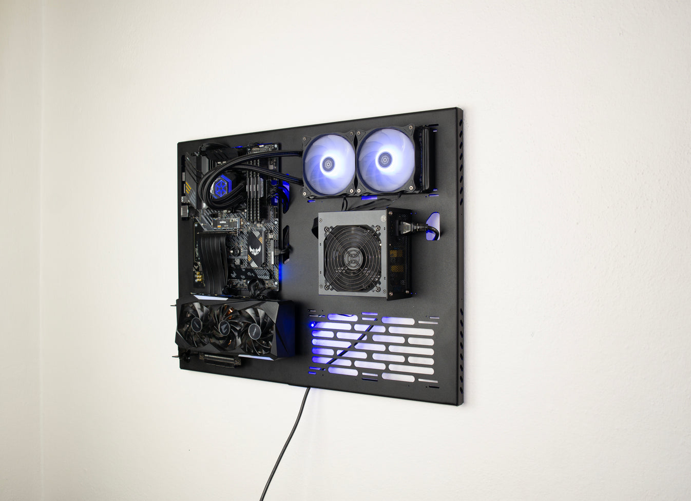 Wall Computer Dual Radiator, Wall Computer, Open Air Computer Case, Co ...